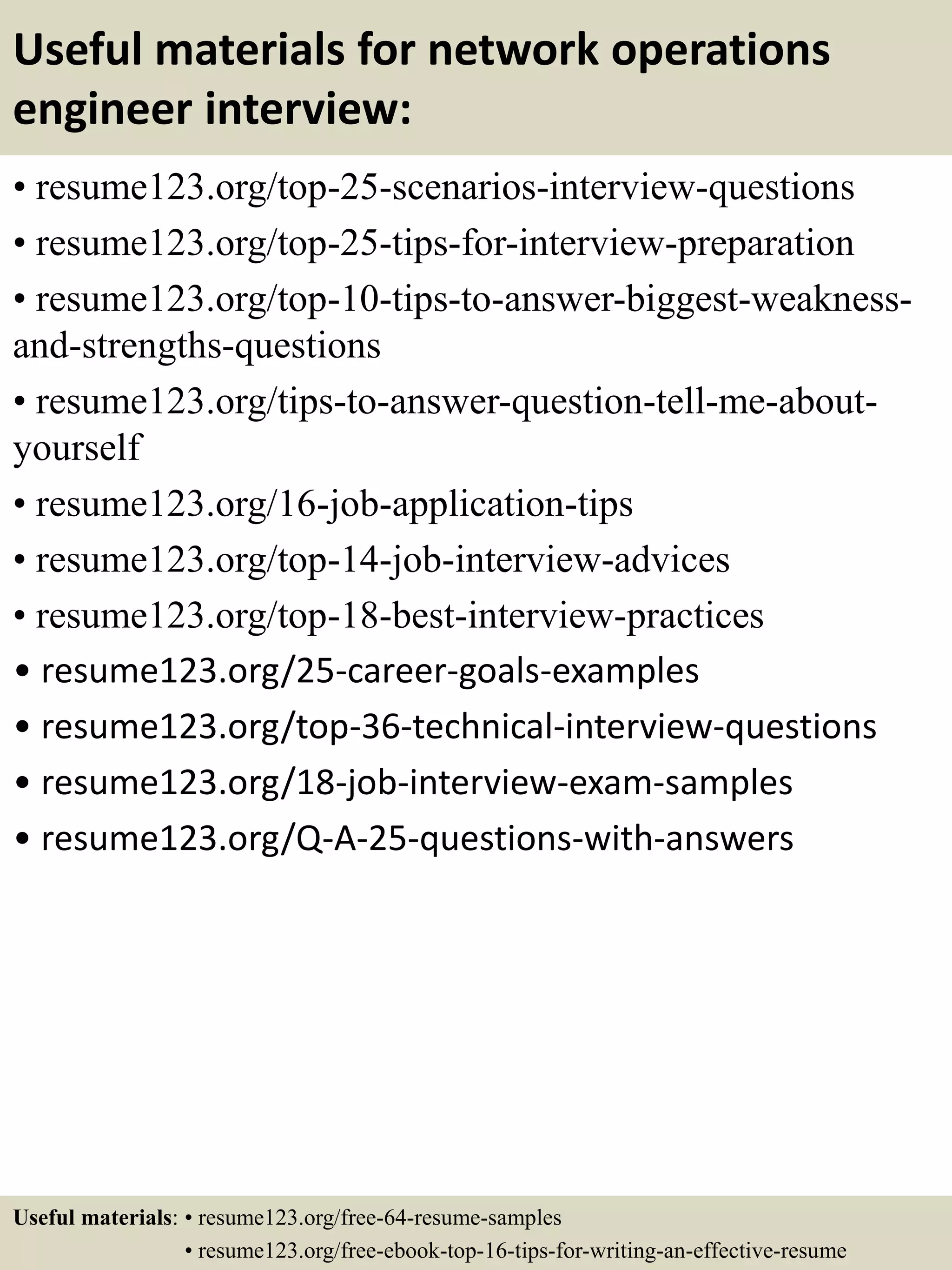 Top 8 network operations engineer resume samples | PDF