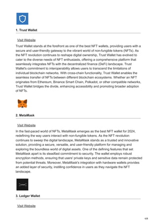 Importance of Choosing the Best Crypto Wallets for NFTs | PDF