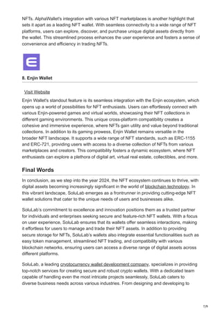 Top 8 NFT Wallets for 2024 | Top NFT wallets | PDF