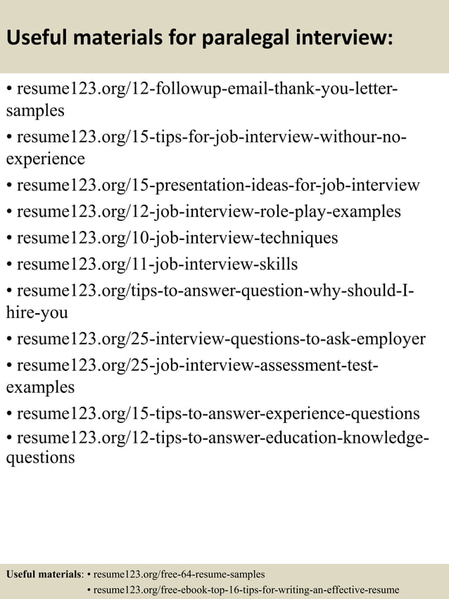 Top 8 paralegal resume samples | PDF