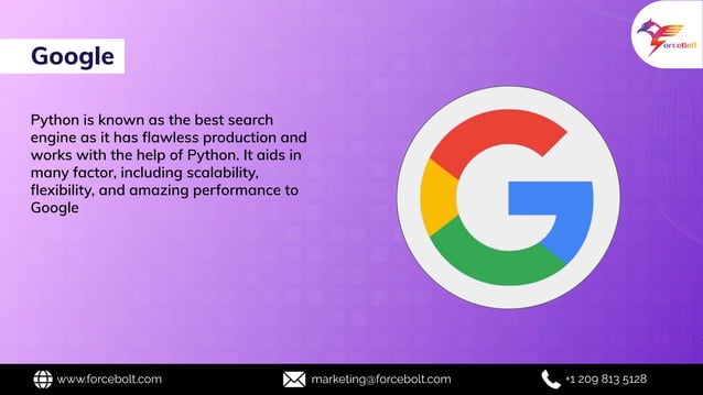 Top 8 Popular Apps Built Using Python | Python Development | PPT