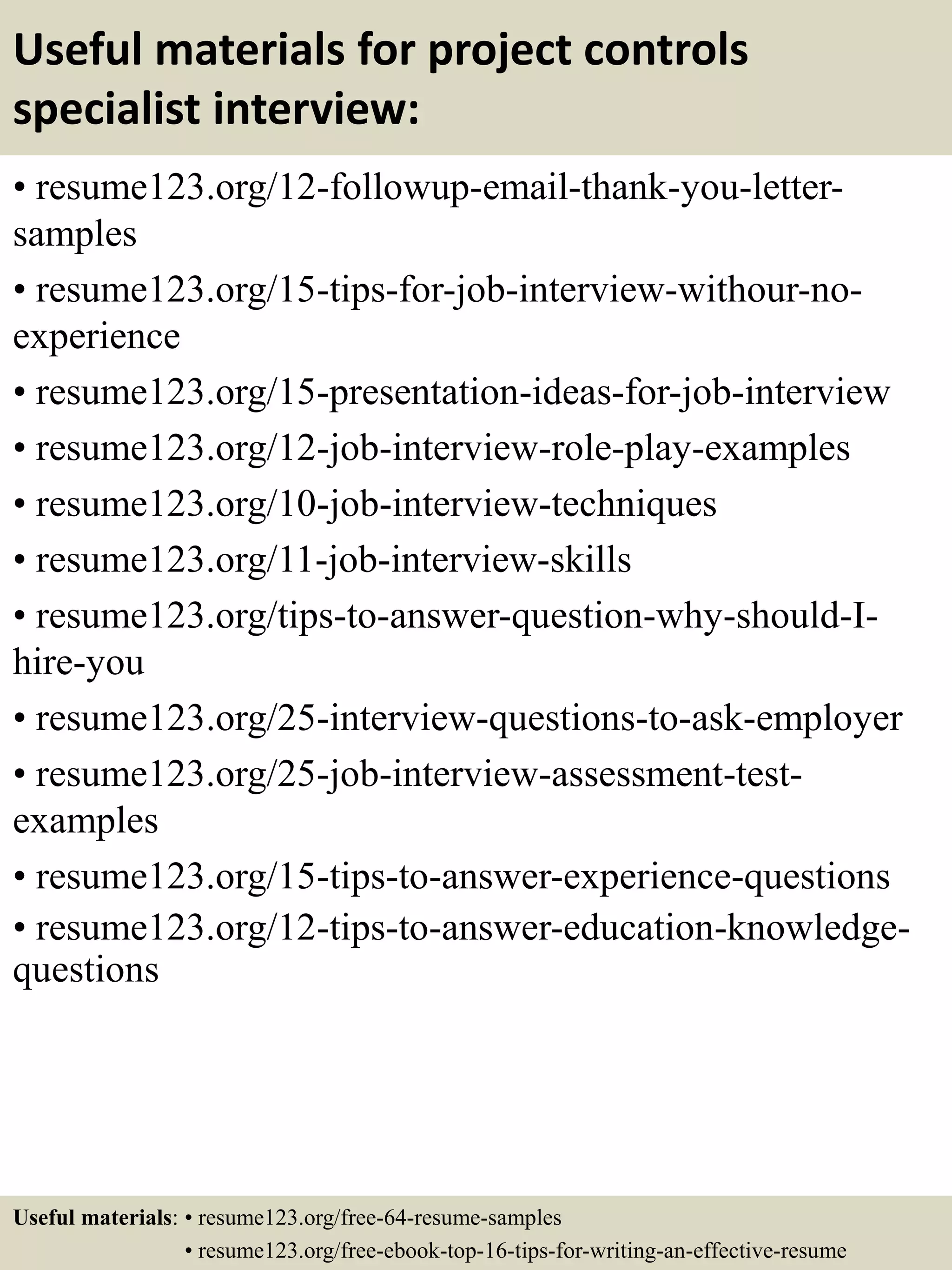 Top 8 project controls specialist resume samples | PDF