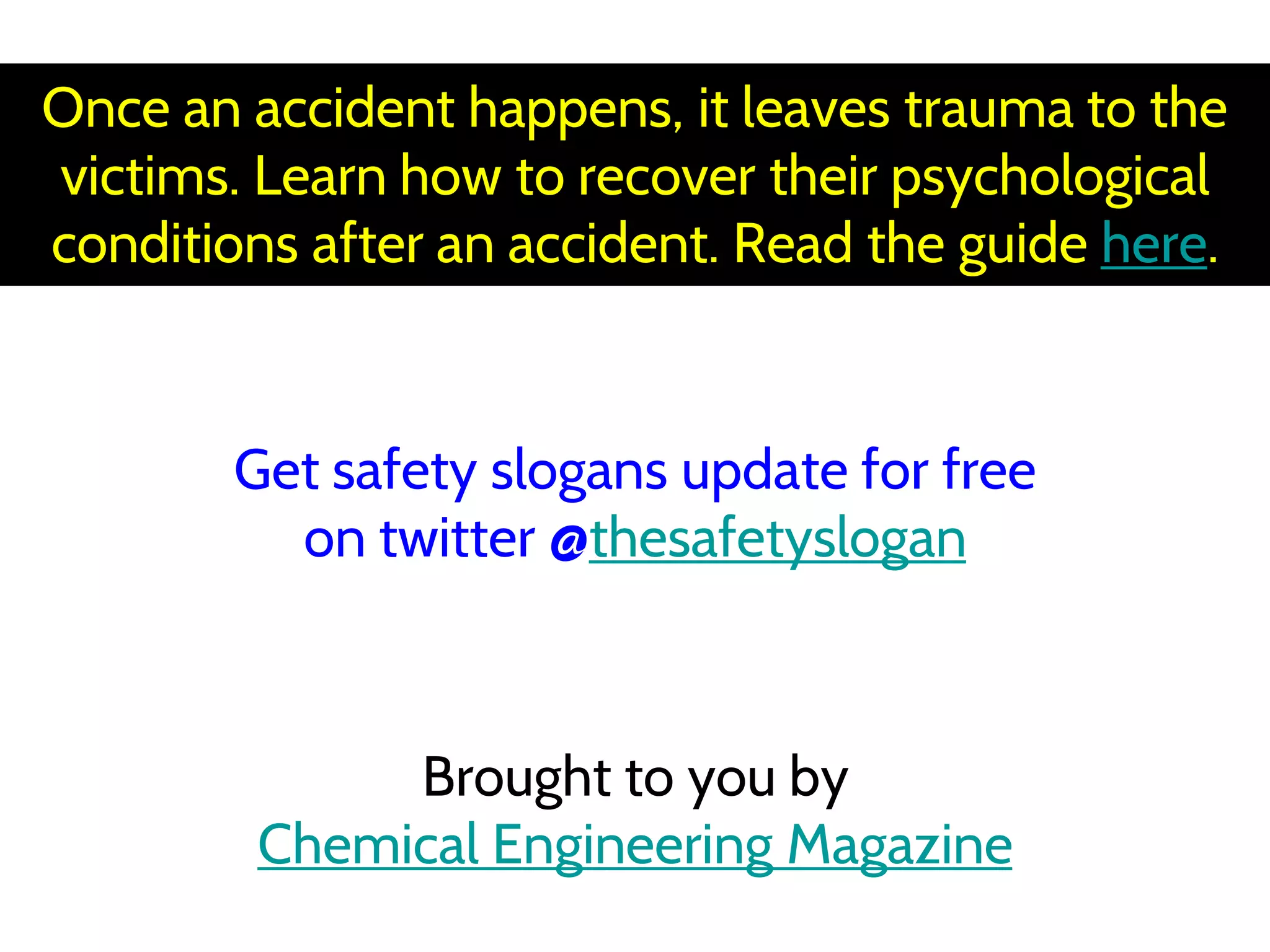 Top 8 safety slogans about accident | PDF