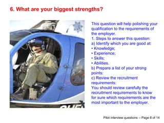 Top 8 technical pilot interview questions answers | PPT