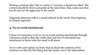 Top 8 tips to write a business email | PPTX