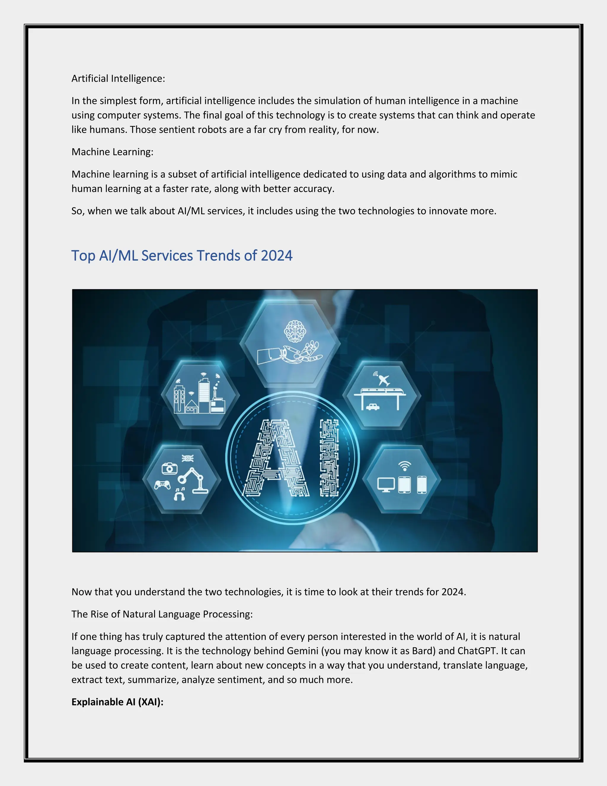 Top 9 AI ML Services Trends of 2024 - MoogleLabs | PDF