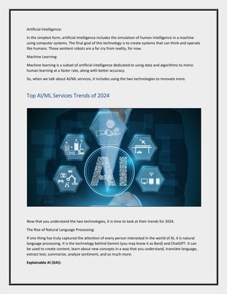 Top 9 AI ML Services Trends of 2024 - MoogleLabs | PDF