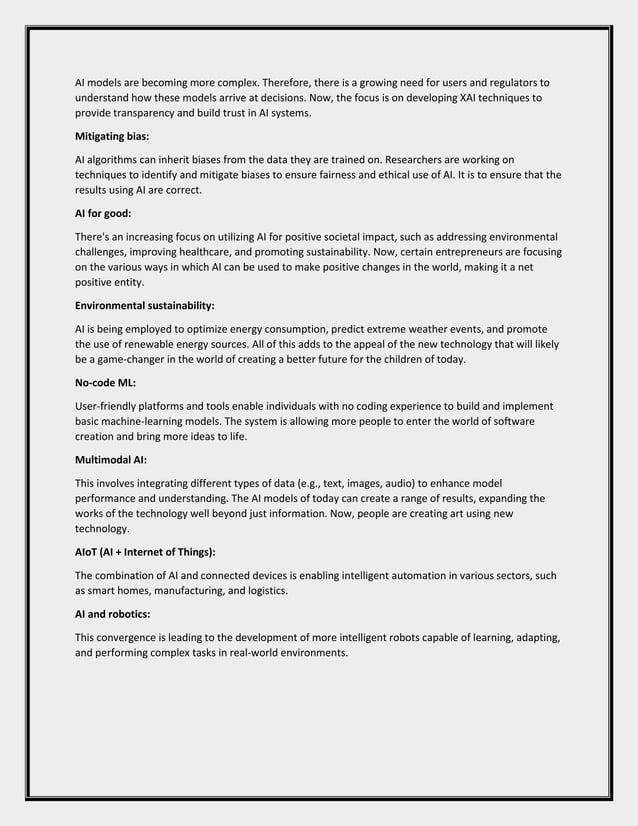 Top 9 Ai Ml Services Trends Of 2024 Mooglelabs Pdf 