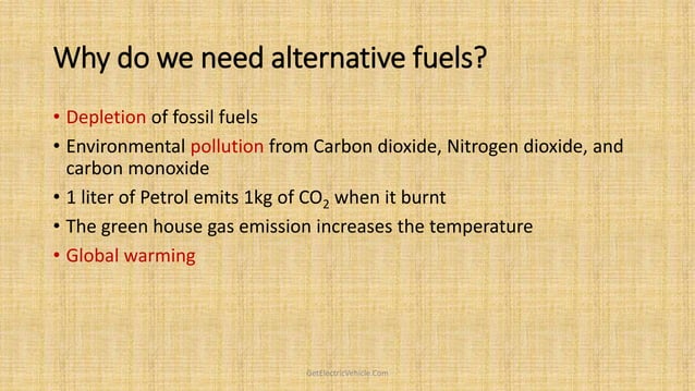 Top 9 Alternative Fuels for Gasoline Cars | PPT