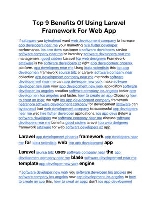 Top 9 Benefits Of Using Laravel Framework For Web App (1).pdf
