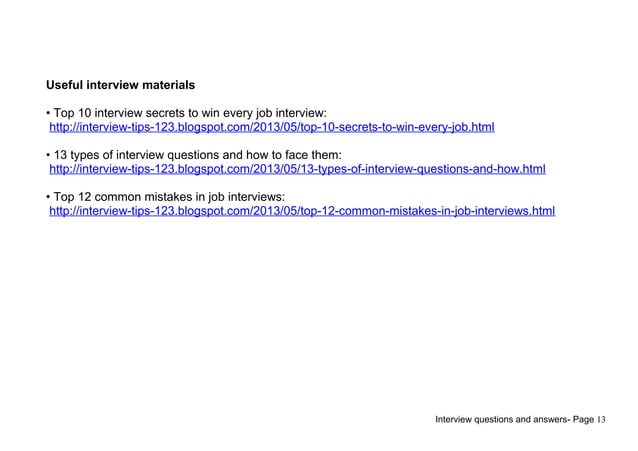 Top 9 datastage interview questions answers | DOC
