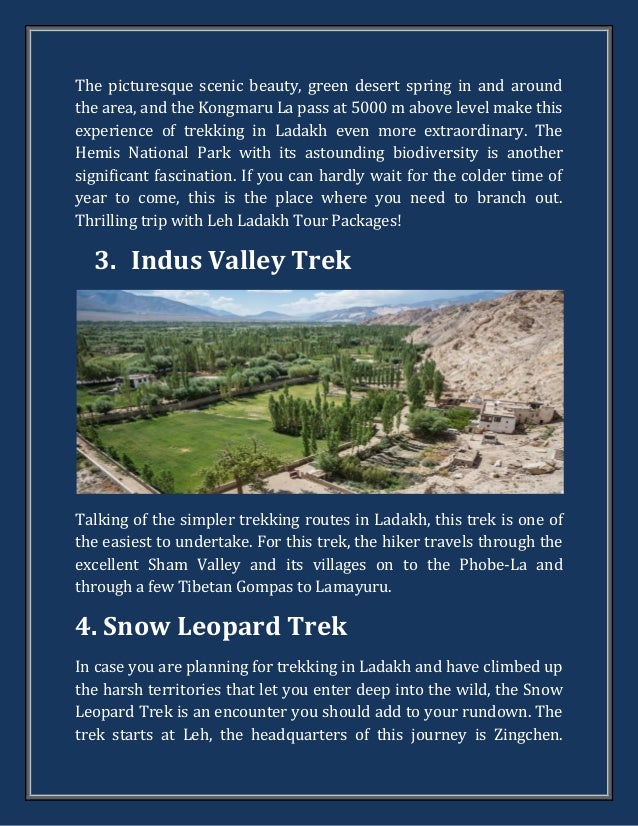 Top 9 destinations to trek in ladakh blended with amazing landscape | PDF