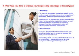 Top 9 engineering interview questions answers | PPT