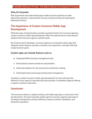 Top 9 Essential Mobile Apps for Every Insurance Agency | PDF