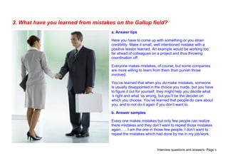 Top 9 gallup interview questions answers | DOC