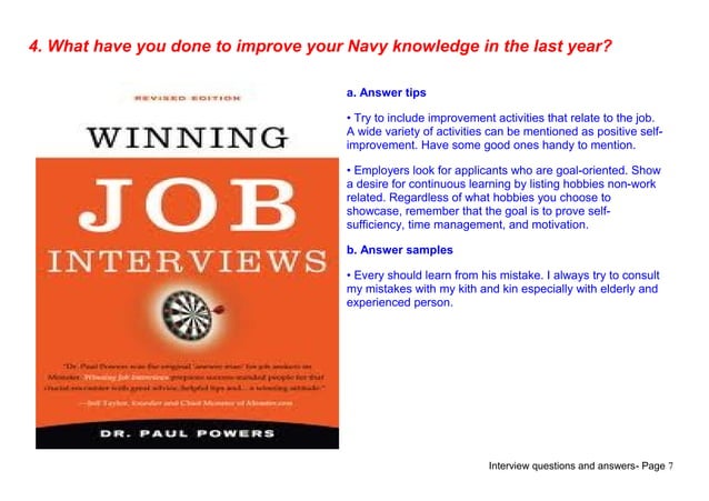 Top 9 navy interview questions answers | PPT