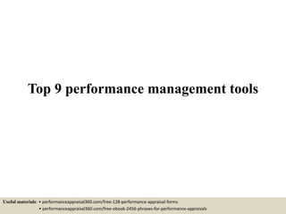 Top 9 performance management tools | PDF