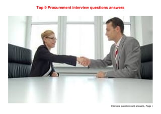 Top 9 procurement interview questions answers | PPT