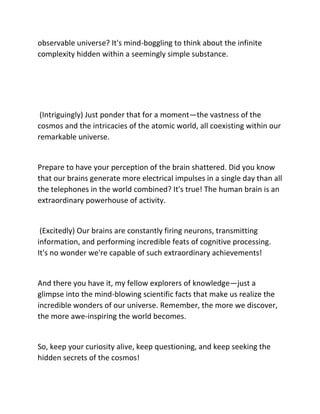 Top 9 science facts you didn't know.pdf | Space and Astronomy | Science