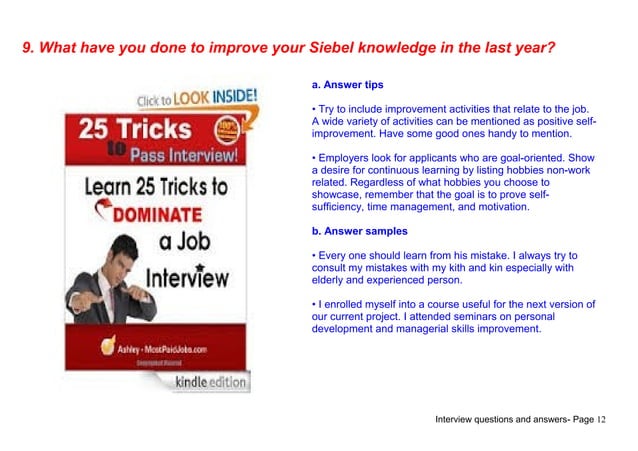Top 9 siebel interview questions answers | DOC