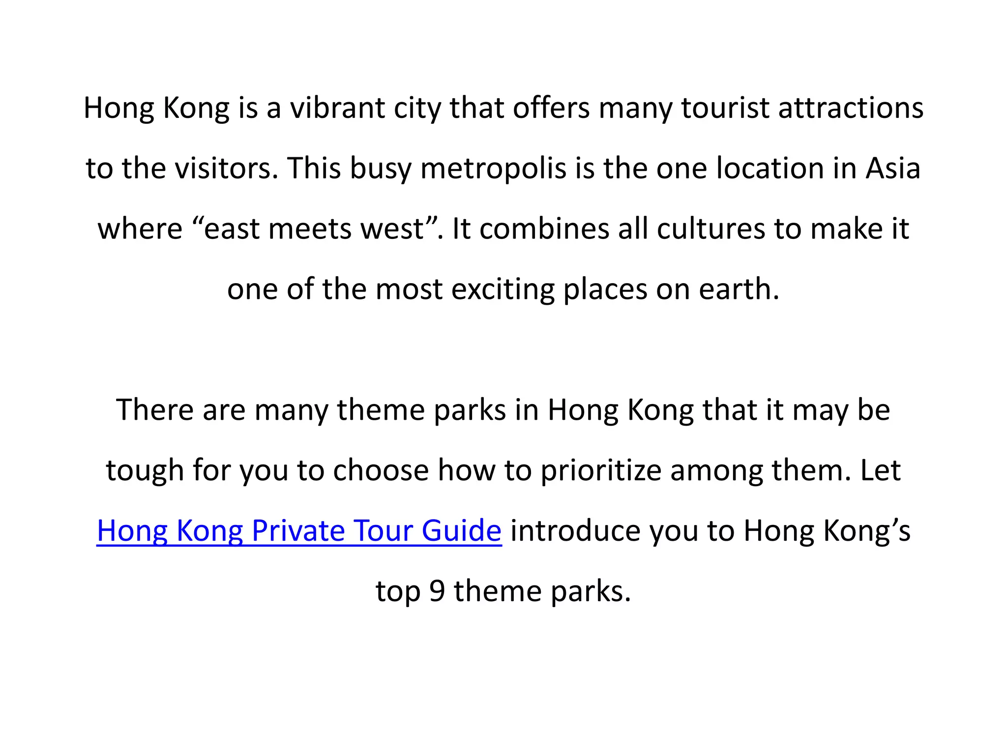 Top 9 theme parks in hong kong | PPTX