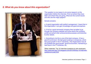 Top 9 warehouse interview questions answers | DOC