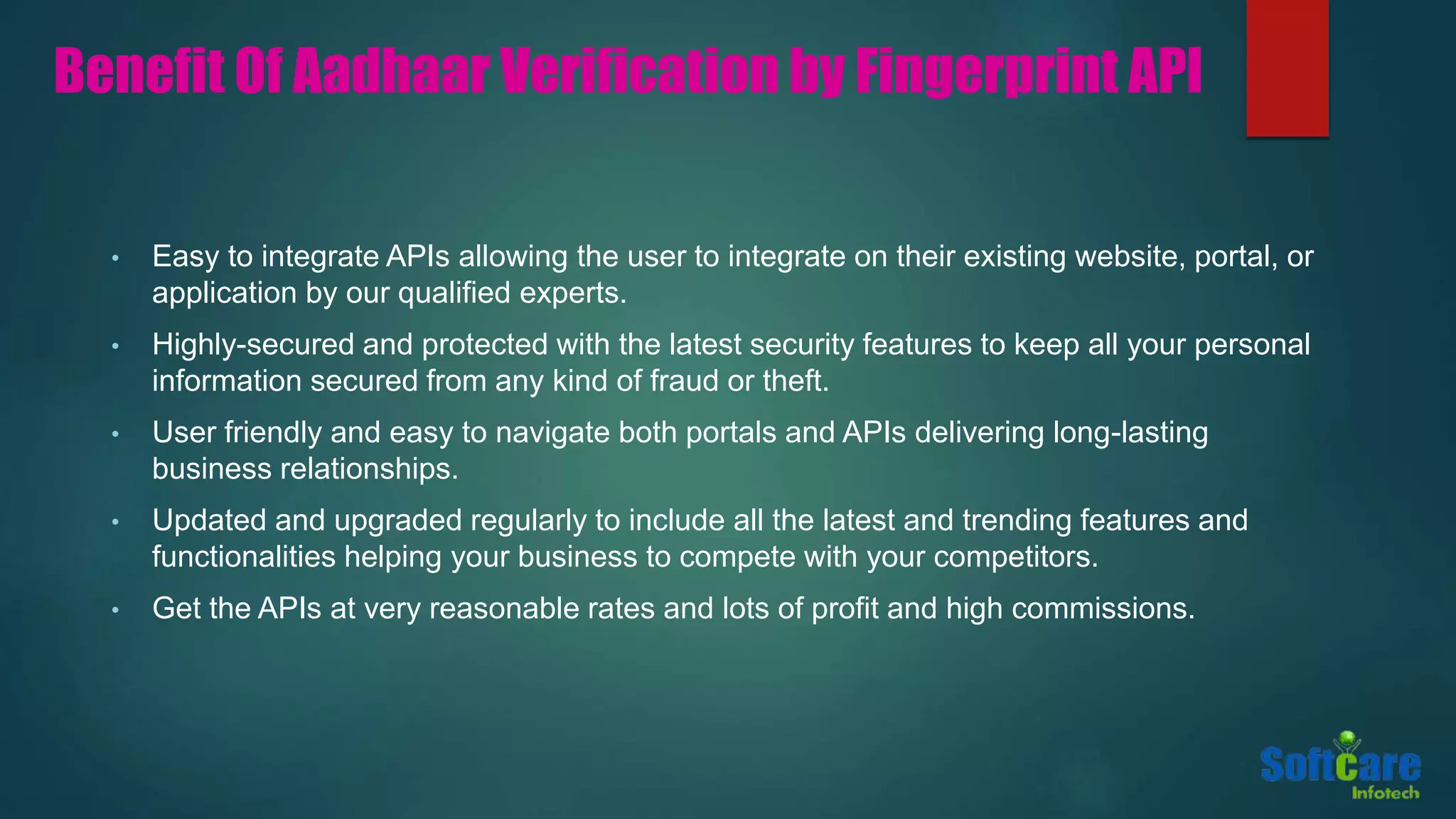 Top Aadhaar authentication by fingerprint API Provider Company.pptx