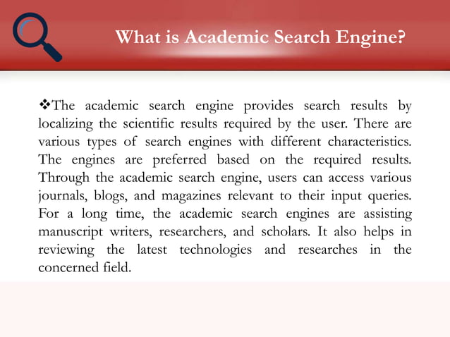 Top Academic Search Engines for Research | PPT