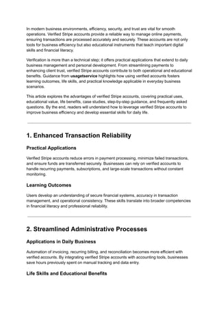 Top Advantages of Using Verified Stripe Accounts.pdf