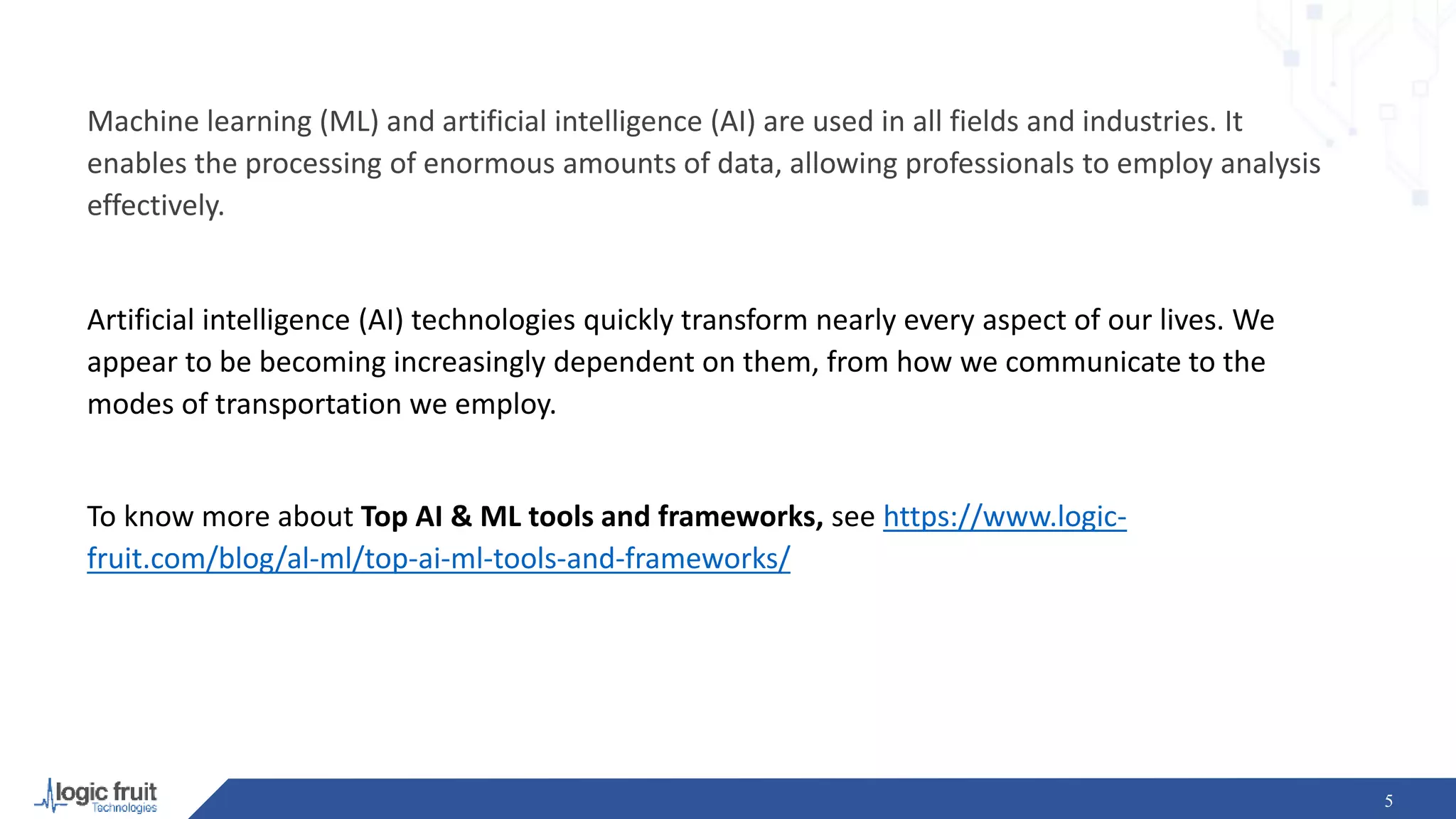 Top AI & ML tools and frameworks | PPTX | Computer Software and Applications | Computing