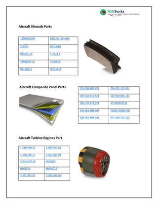 Top Aircraft Parts - NSN Stocks | DOCX