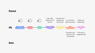 To pair or not to pair | PPT