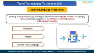 Top 12 AI Technologies To Learn 2024 | Top AI Technologies in 2024 | AI ...