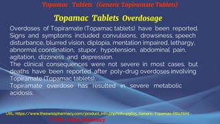 Topamac Tablets (Generic Topiramate Tablets) | PDF