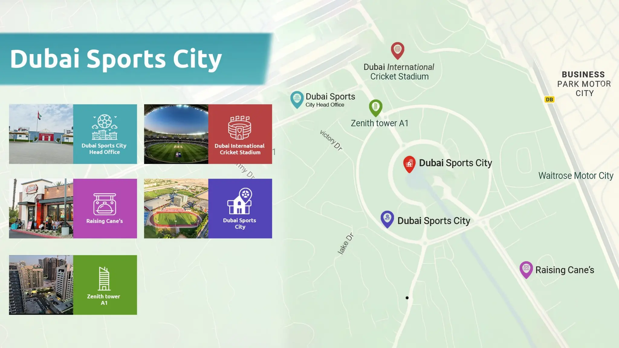 Top Amenities and Key Locations in Dubai Sports | PPT