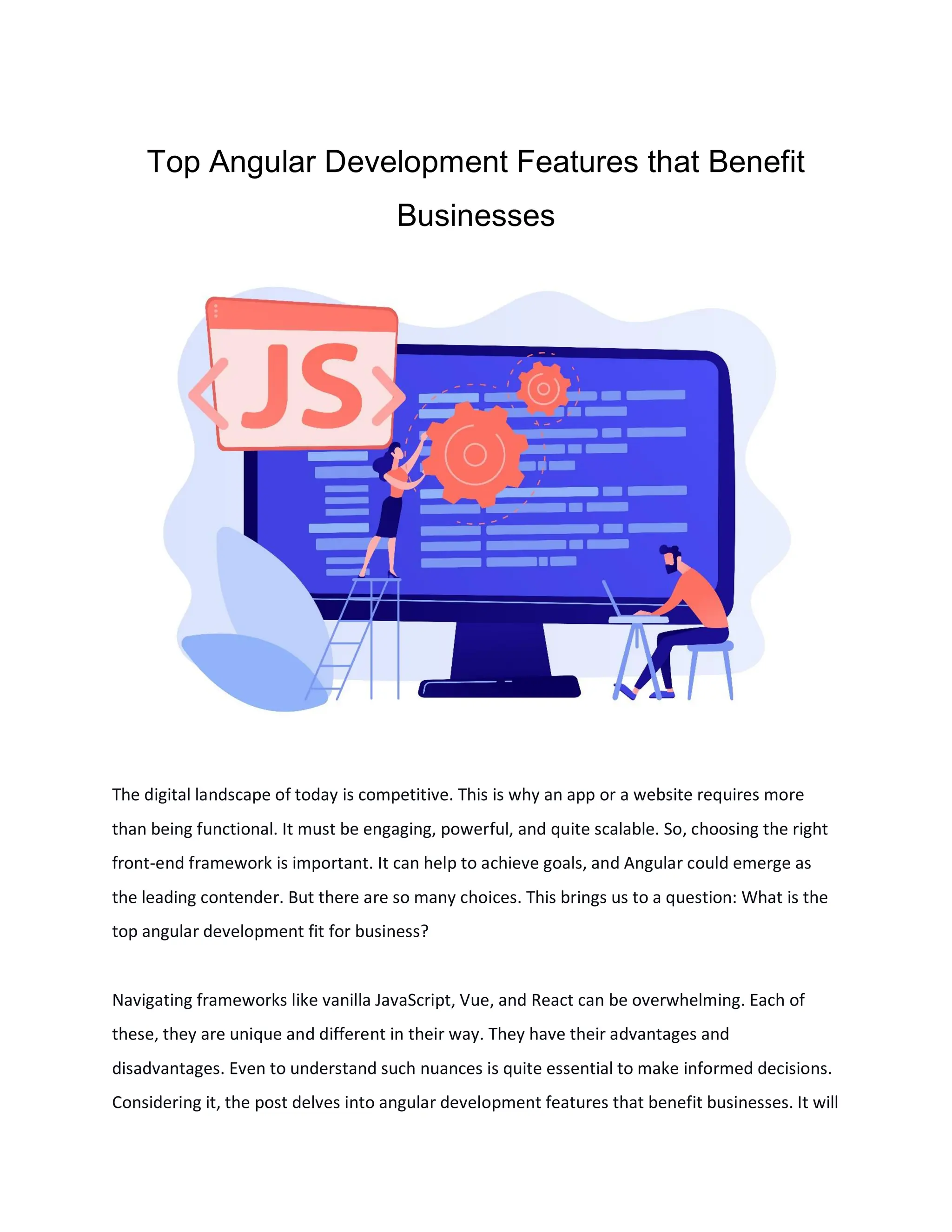 Essential Angular Development Features that Benefit Businesses | PDF