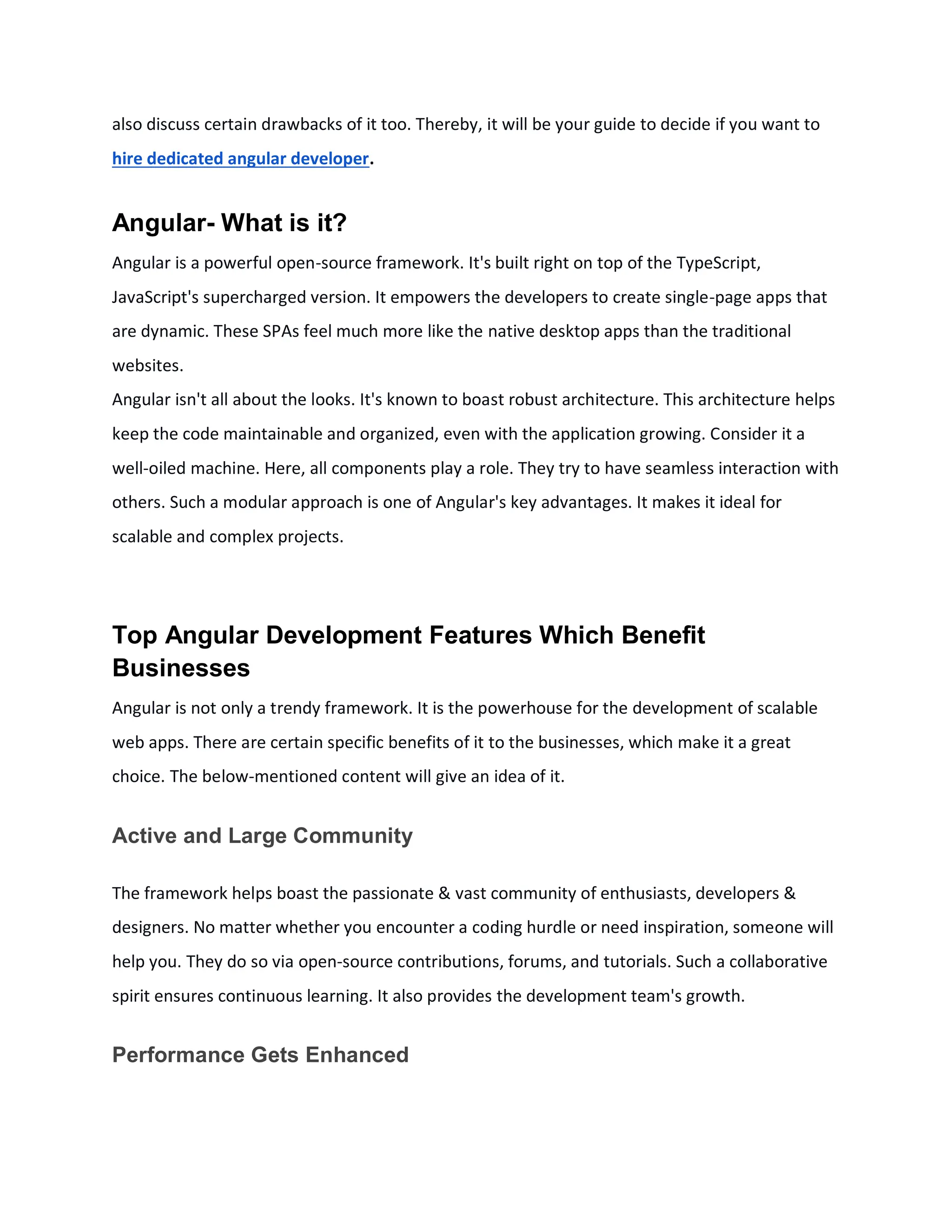 Essential Angular Development Features that Benefit Businesses | PDF