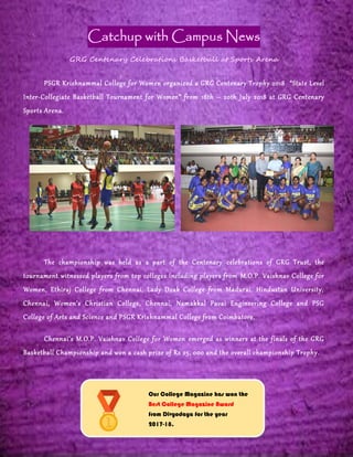 Campus Infrastructure | Psgr Krishnammal College For Women | PDF