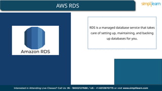 Top 10 AWS Services | AWS Services Explained | Introduction To AWS | Simplilearn | PPT