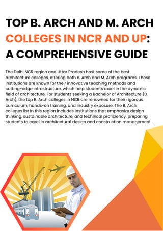 Top B. Arch and M. Arch Colleges in NCR and UP A Comprehensive Guide.pdf