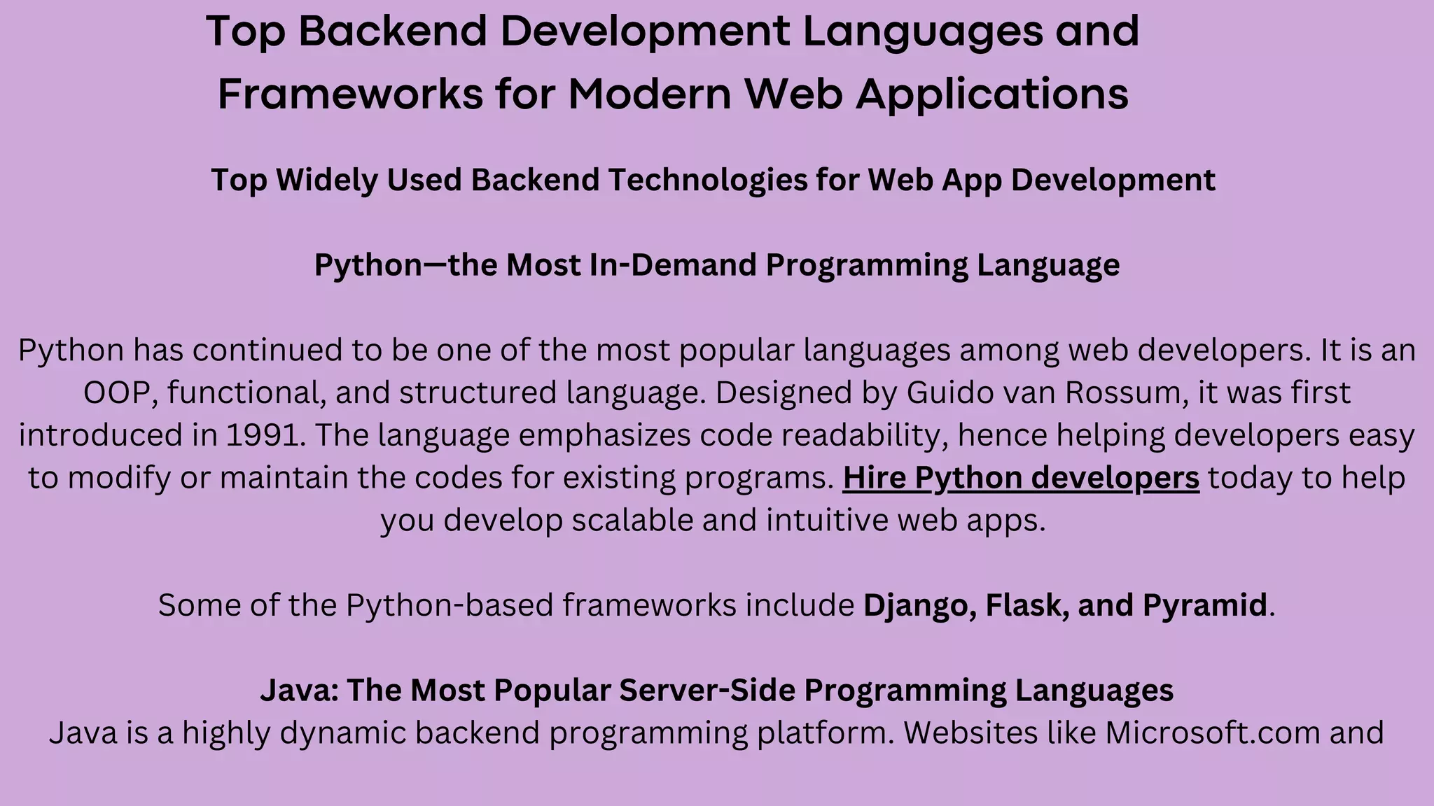 Top Backend Development Languages and Frameworks for Modern Web ... Top Backend Development Languages and Frameworks for Modern Web ...