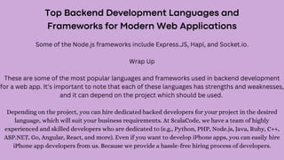 Top Backend Development Languages and Frameworks for Modern Web ...