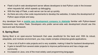 Top Backend Frameworks for Mobile App Development in 2023 | PPTX | Web ...
