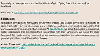 Top Backend Frameworks for Mobile App Development in 2023 | PPTX | Web ...