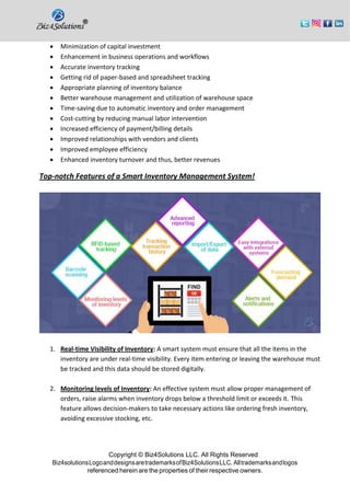 Top benefits and key features of a proficient inventory management system! | PDF