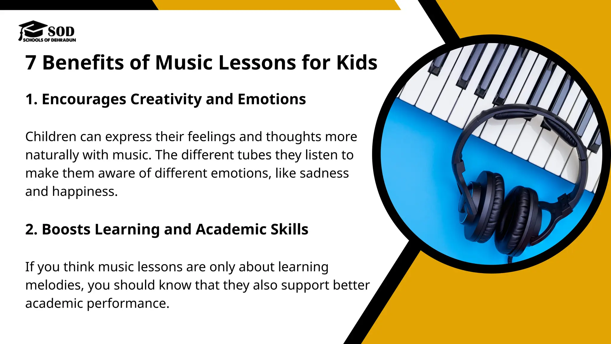 Top Benefits of Music Lessons | For Kids | PPTX