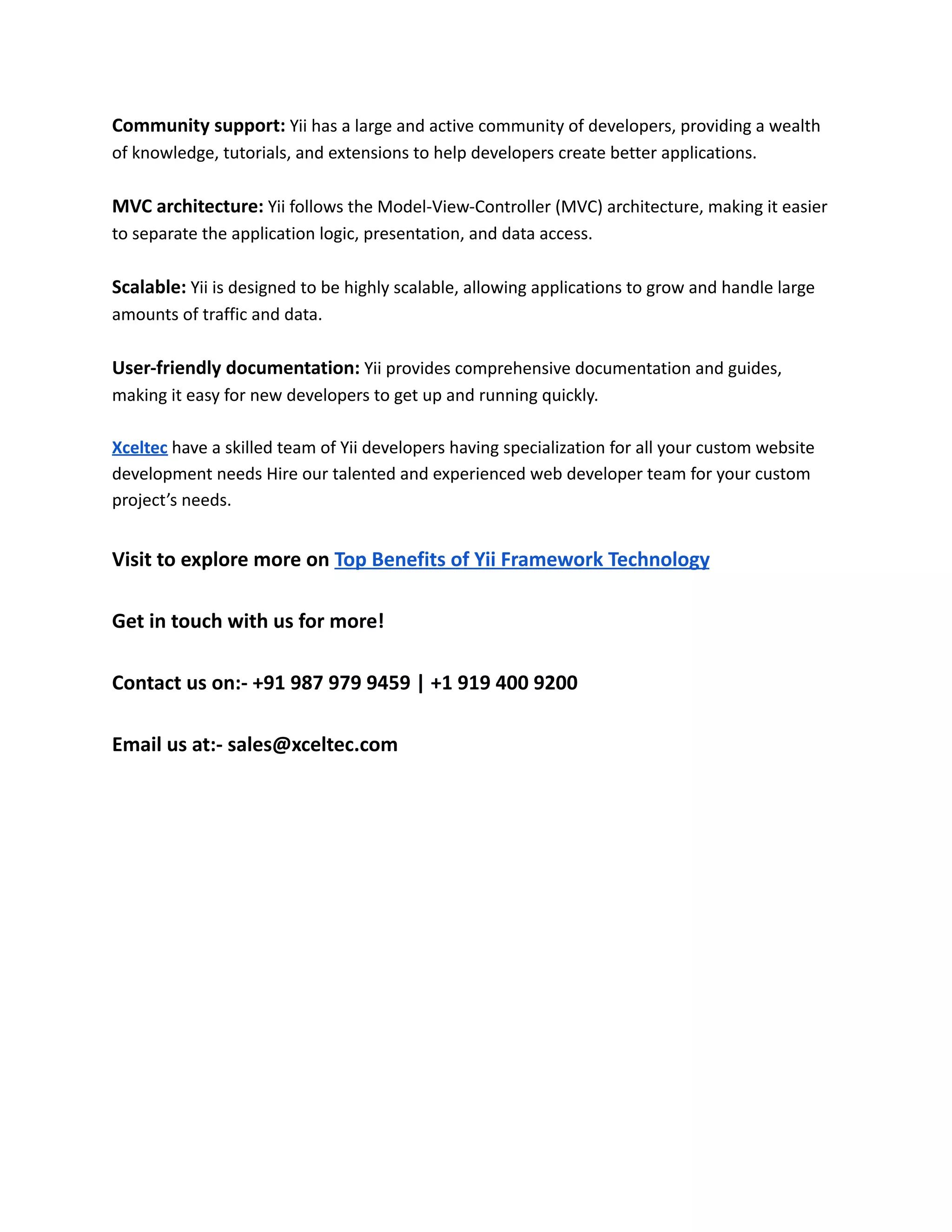 Top Benefits of Yii Framework Technology.pdf