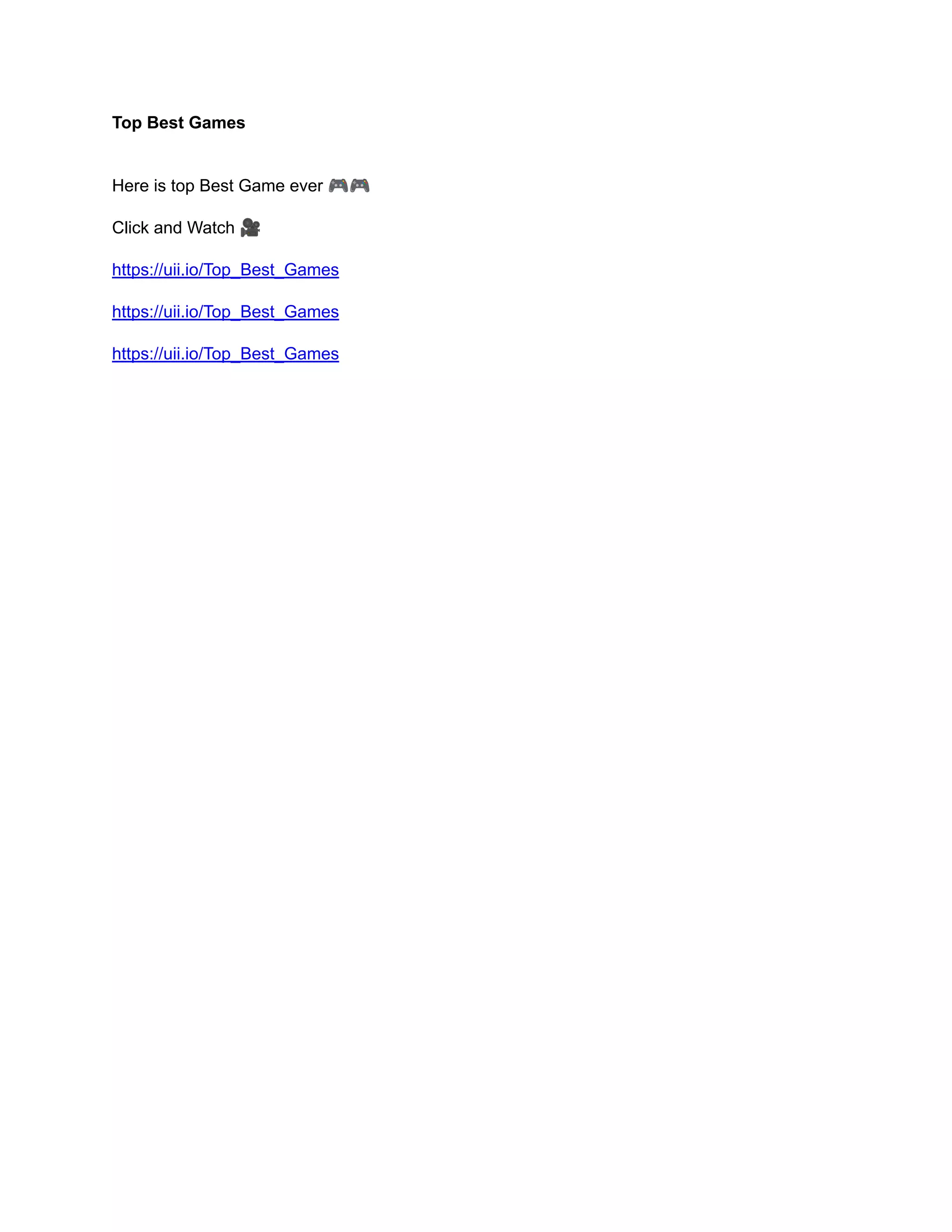 Top best games | PDF