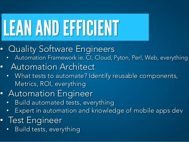 AUTOMATION OBJECTIVES