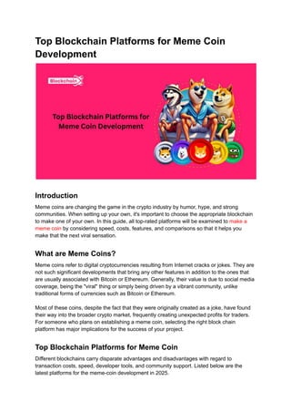Top Blockchain Platforms for Meme Coin Development.pdf
